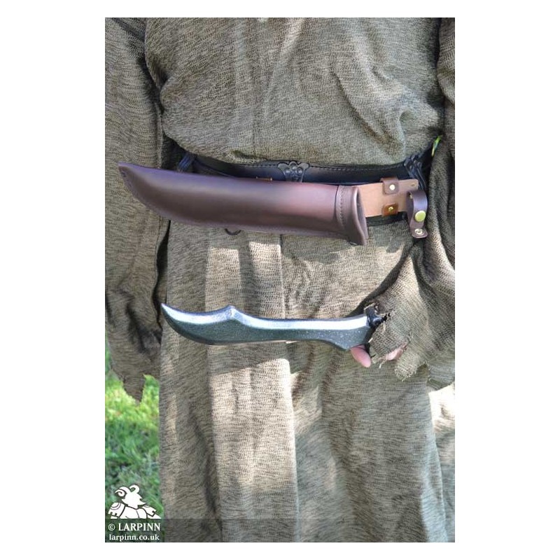 Persian Horizontal Dagger Scabbard - Brown - LARP Knife & Blade Sheath