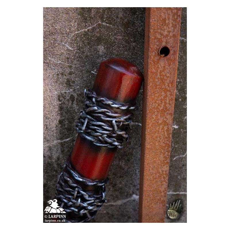Barbed Wire Baseball Bat - Red - 32in - LARP - Modern Weapon