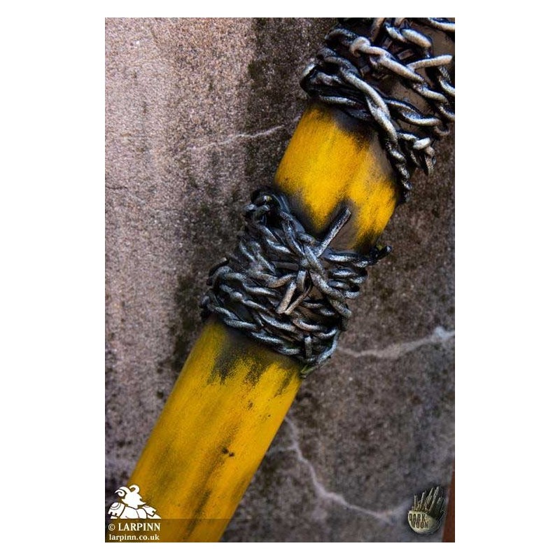 Barbed Wire Baseball Bat - Yellow - 32in - LARP - Modern Weapon