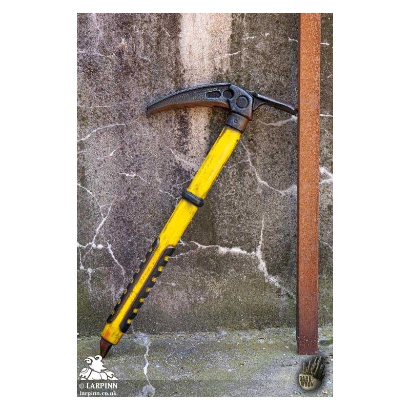 Ice Axe - Yellow - 24IN - LARP - Modern Pick Axe - Costume Weapon