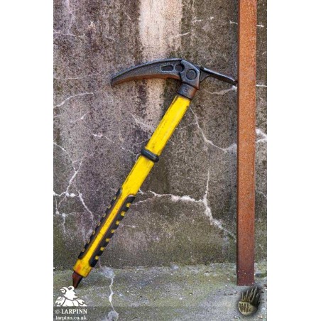 Ice Axe - Yellow - 24IN - LARP - Modern Pick Axe - Costume Weapon
