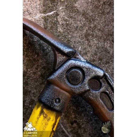 Ice Axe - Yellow - 24IN - LARP - Modern Pick Axe - Costume Weapon