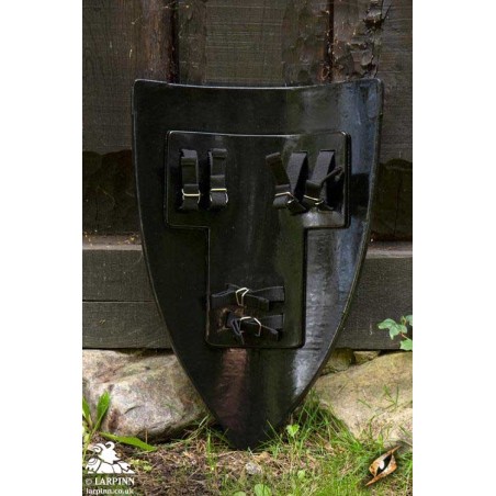 Red Templar Shield - 28IN x 20IN - LARP - Tower Shield - Knight Costume