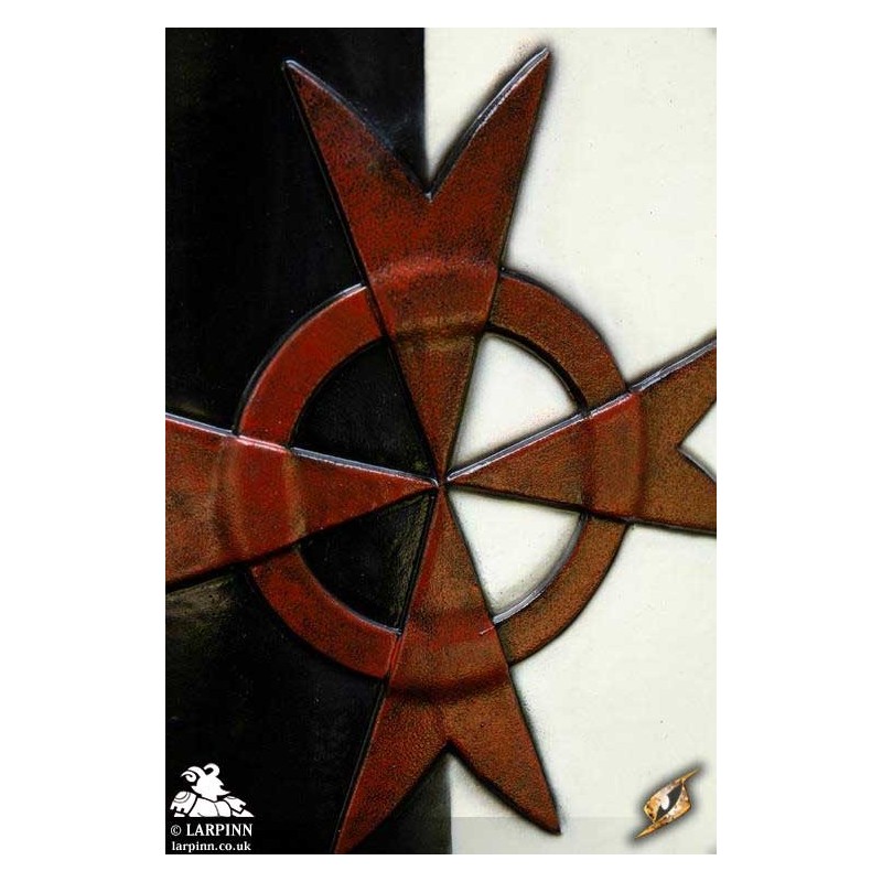 Red Templar Shield - 28IN x 20IN - LARP - Tower Shield - Knight Costume