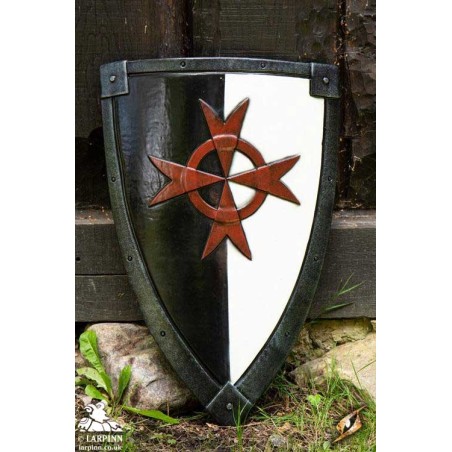 Red Templar Shield - 28IN x 20IN - LARP - Tower Shield - Knight Costume