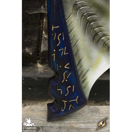 Wing Shield - Blue/White - 34IN x 22IN - LARP - Dark Elf - Drow - Tower
