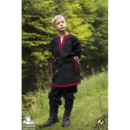 Guy Tunic - Black - LARP, Cosplay and Theater Costume