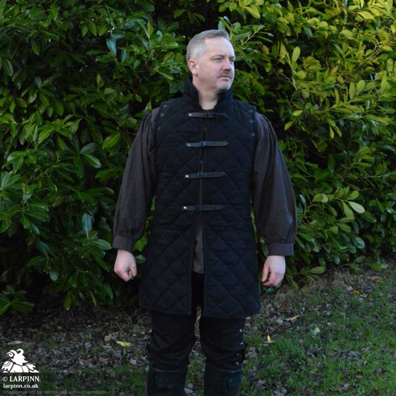 Arthur Gambeson Long - Black - Padded LARP Armour