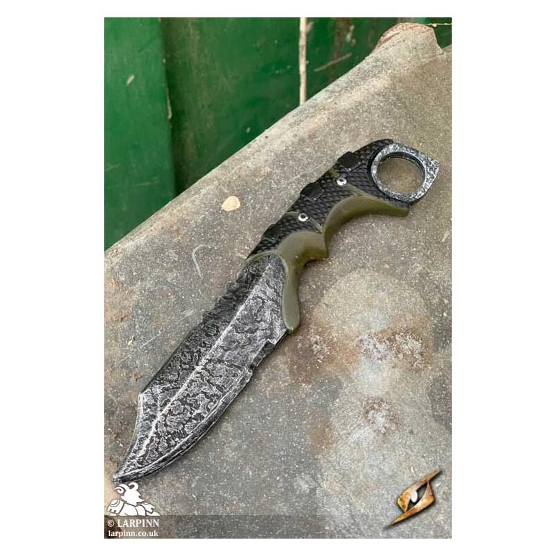 Tactical Throwing Knife - Green - Coreless LARP Throwing Weapon - Blade - Missile Weapon
