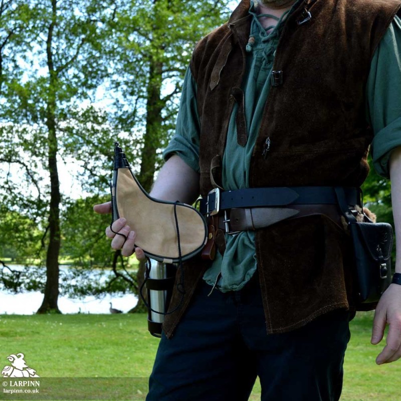 Water Skin / Wineskin - 1L - Drinking Flask - LARP Costume Accessories