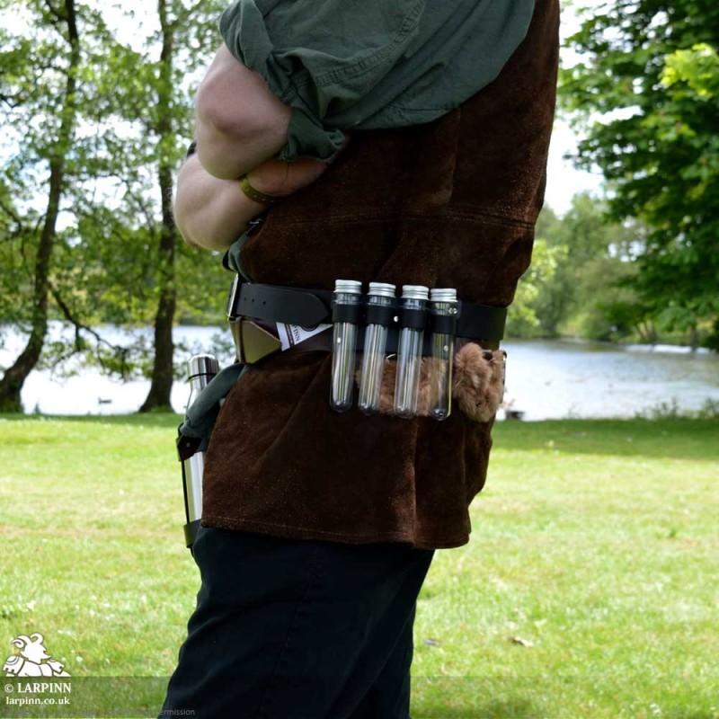 Yanif Potion Vile Holder - Black - Test Tubes - Healer - LARP Props