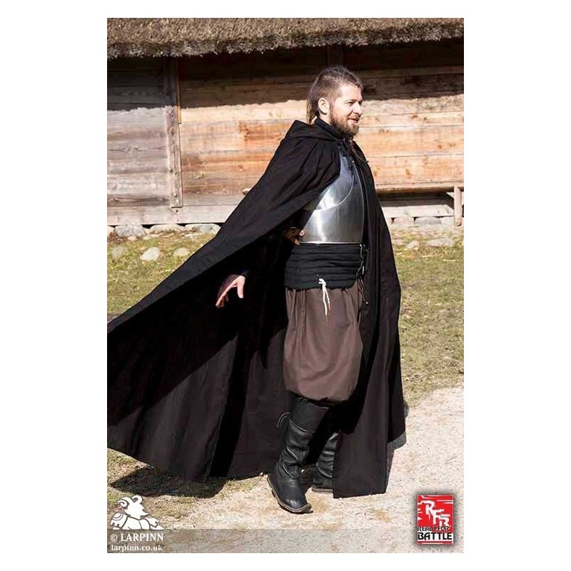 Arthur Cape - RFB - Black - Cloak - LARP & Cosplay Costume