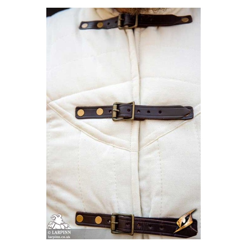 Medieval Warrior Gambeson - Torso - White - Padded LARP Armour