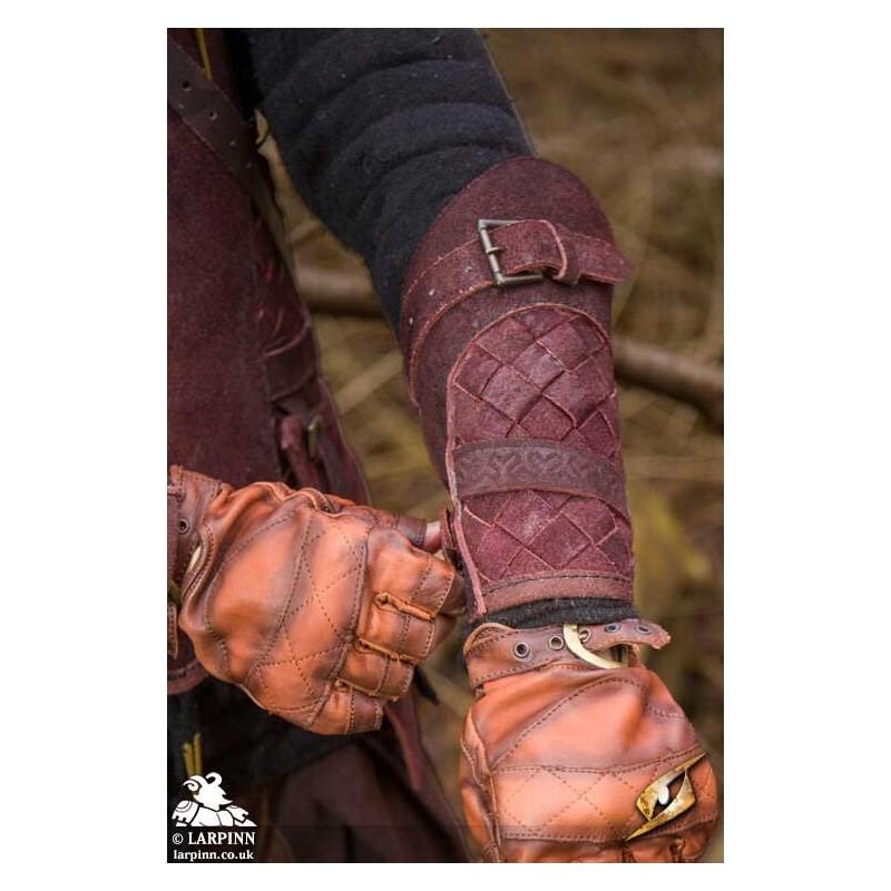 Ranger Leather LARP Bracers - Suede - Brown - LARP Costume - Cosplay