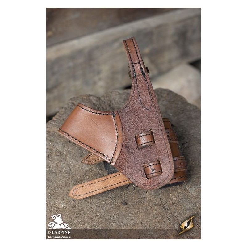 Adventurer Sword Holder Scabbard - Brown Leather - LARP Weapon Holster