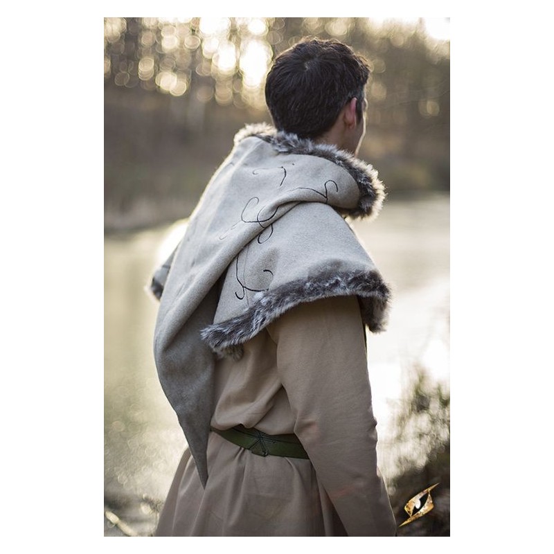 Hood - Fur - Beige - LARP, Theatre & Cosplay Costume - Mantle - Gugel