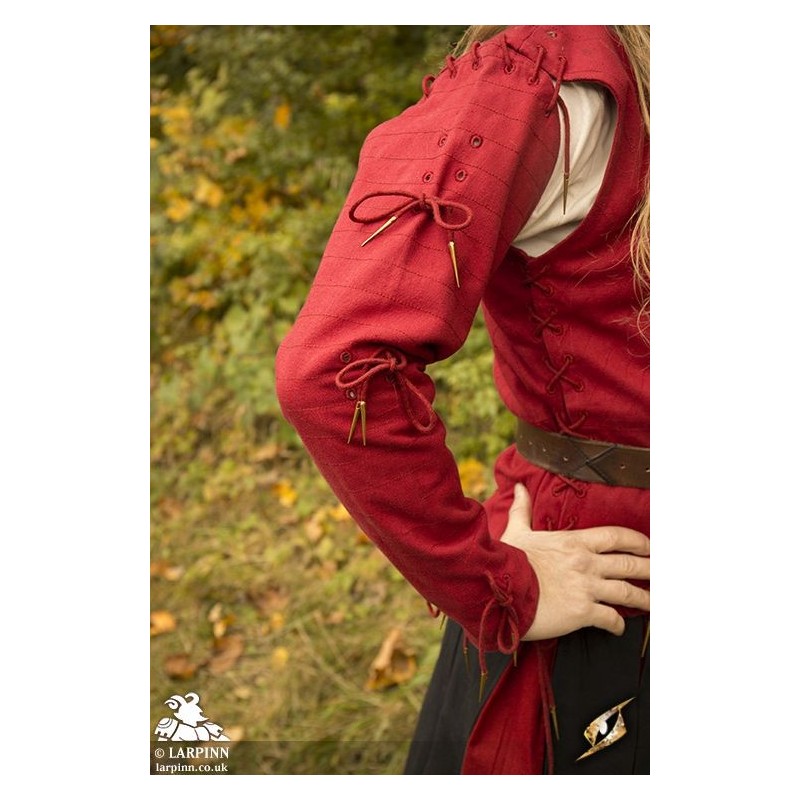 Godfrey Pourpoint - Dark Red - Padded Jacket - LARP Costume