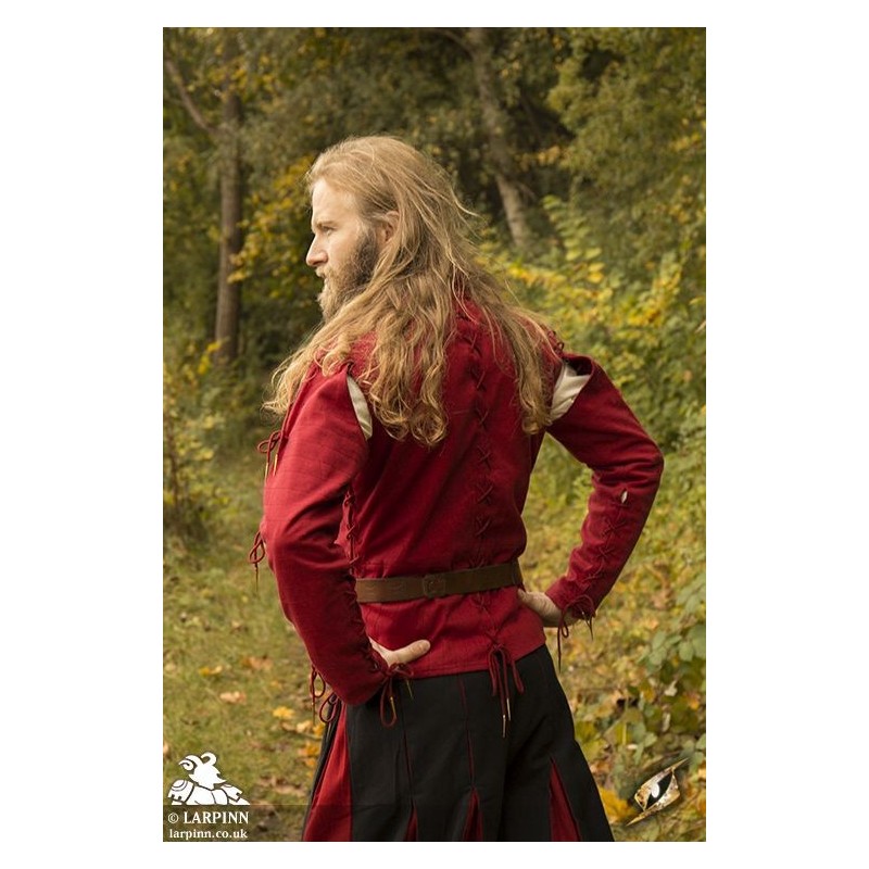 Godfrey Pourpoint - Dark Red - Padded Jacket - LARP Costume