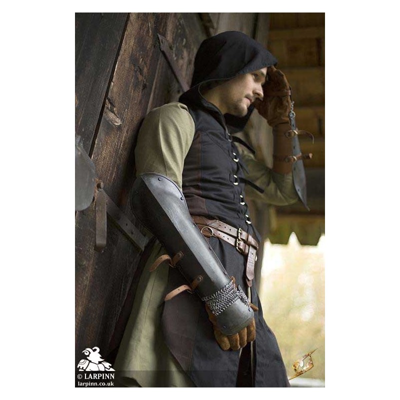 Bazuband Metal Arm Armour - Epic Dark - LARP Plate Metal Vambracers